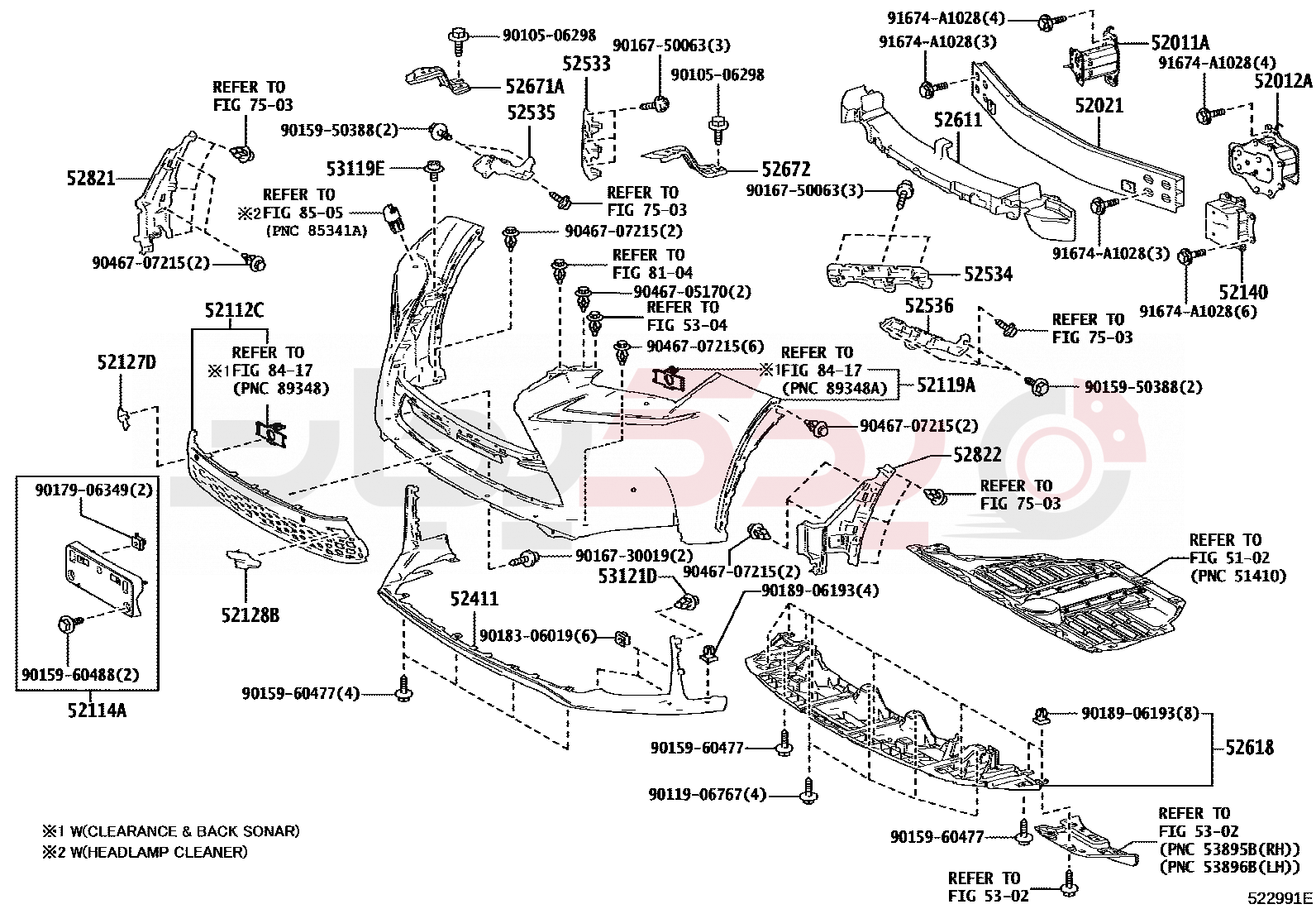 خرید قطعه درپوش بکسل بند جلو COVER, FRONT BUMPER HOLE, RH 5212778010 ...